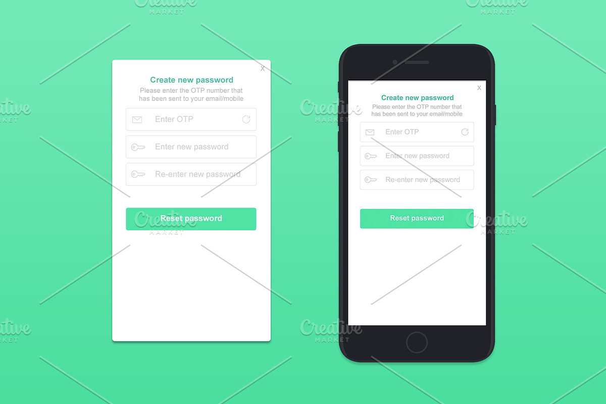 Login and Sign Up UI Kit, an UI Kit Template by vectorbugs