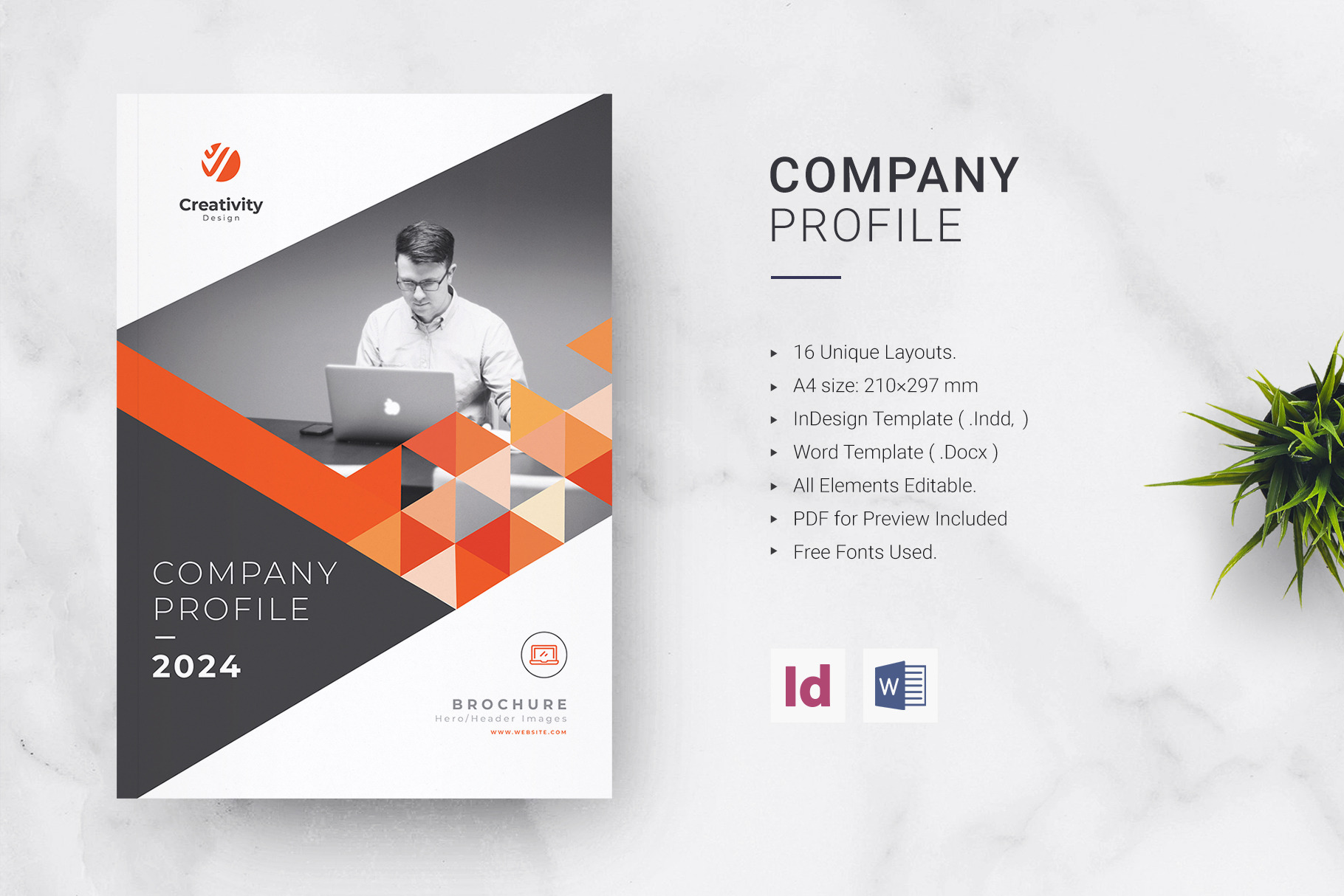 Company Profile | Ms Word & InDesign, a Brochure Template by Creativity ...