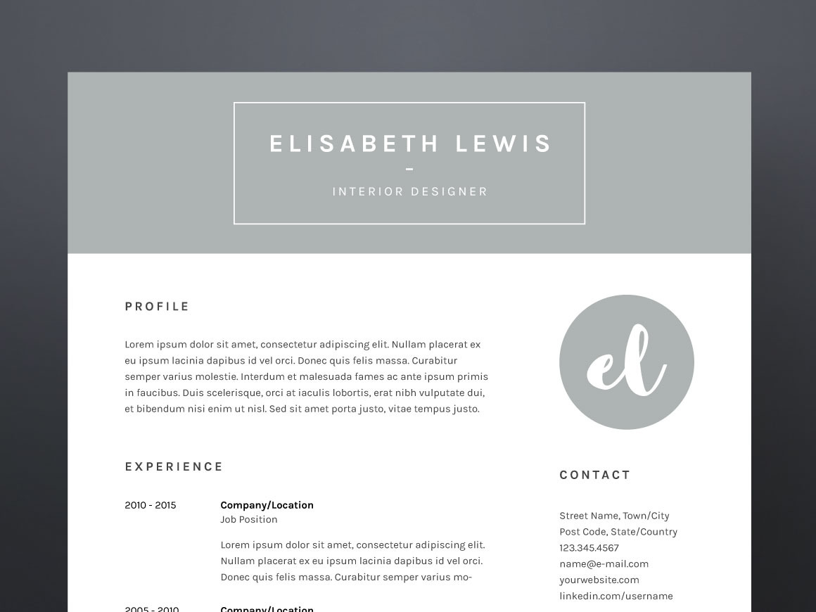 Elisabeth Lewis - Resume/CV Template, a Resume Template by Mats-Peter Forss