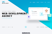 Web Dev Agency One Page Website PSD, a Landing Page Template by PSDFY