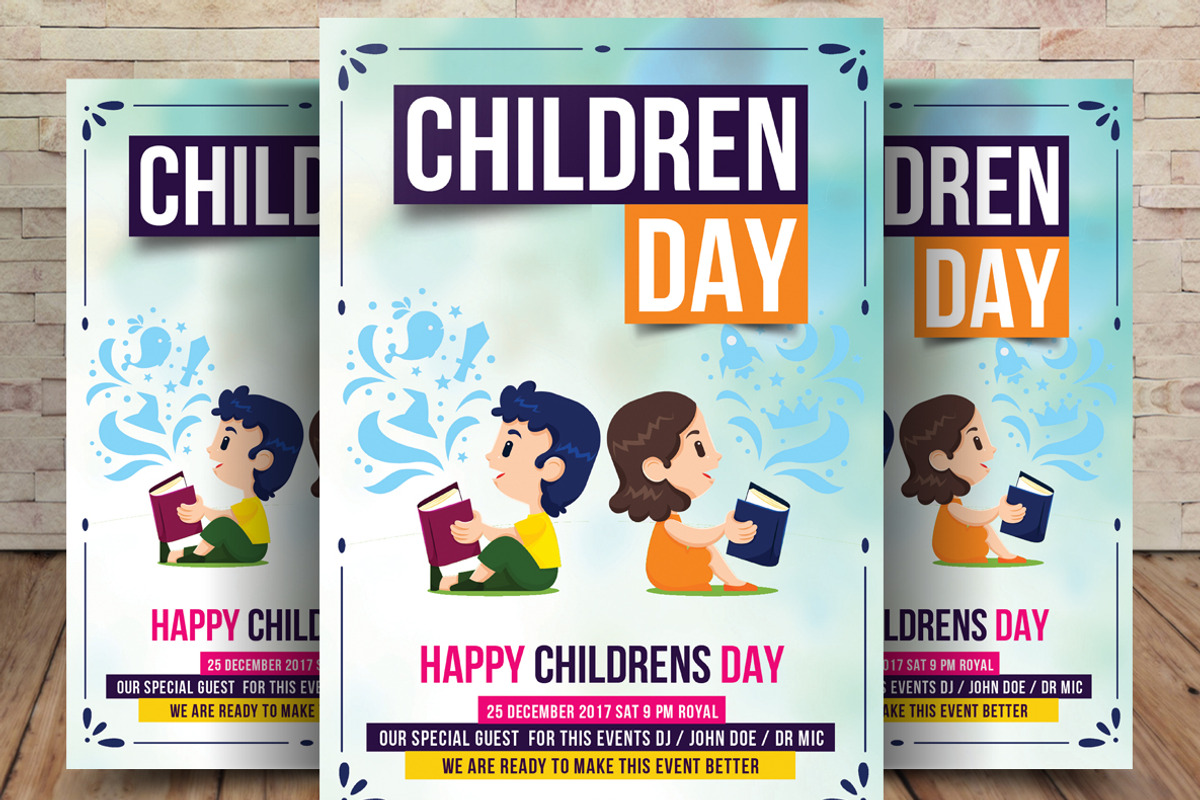 Children Day Flyer Template, a Flyer Template by graphicforest