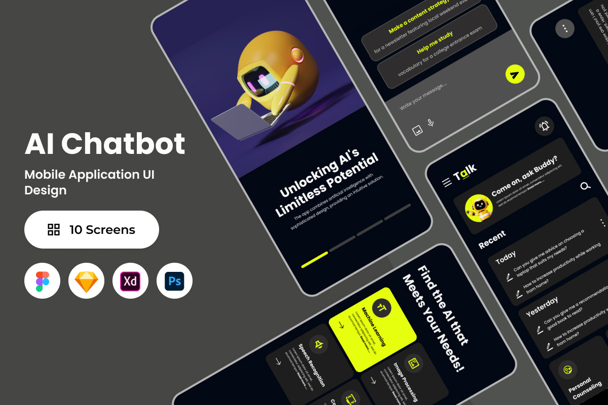 Talk - AI Chatbot Mobile App, an App Template by twinstd