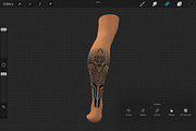 Procreate 3d Model Pack - Right Leg Female. | Creative Market