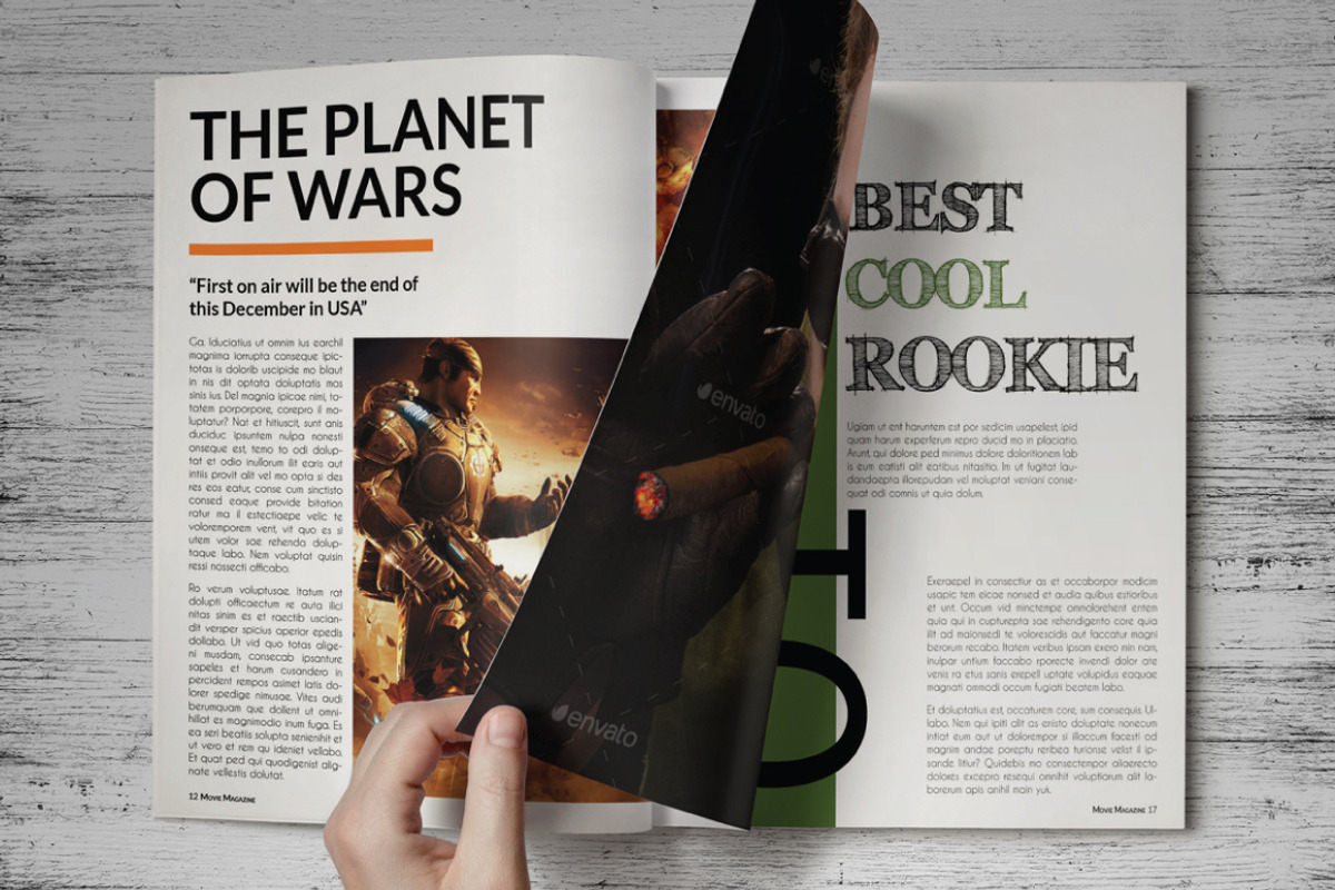 Movie Magazine Template, a Magazine Template by voryu