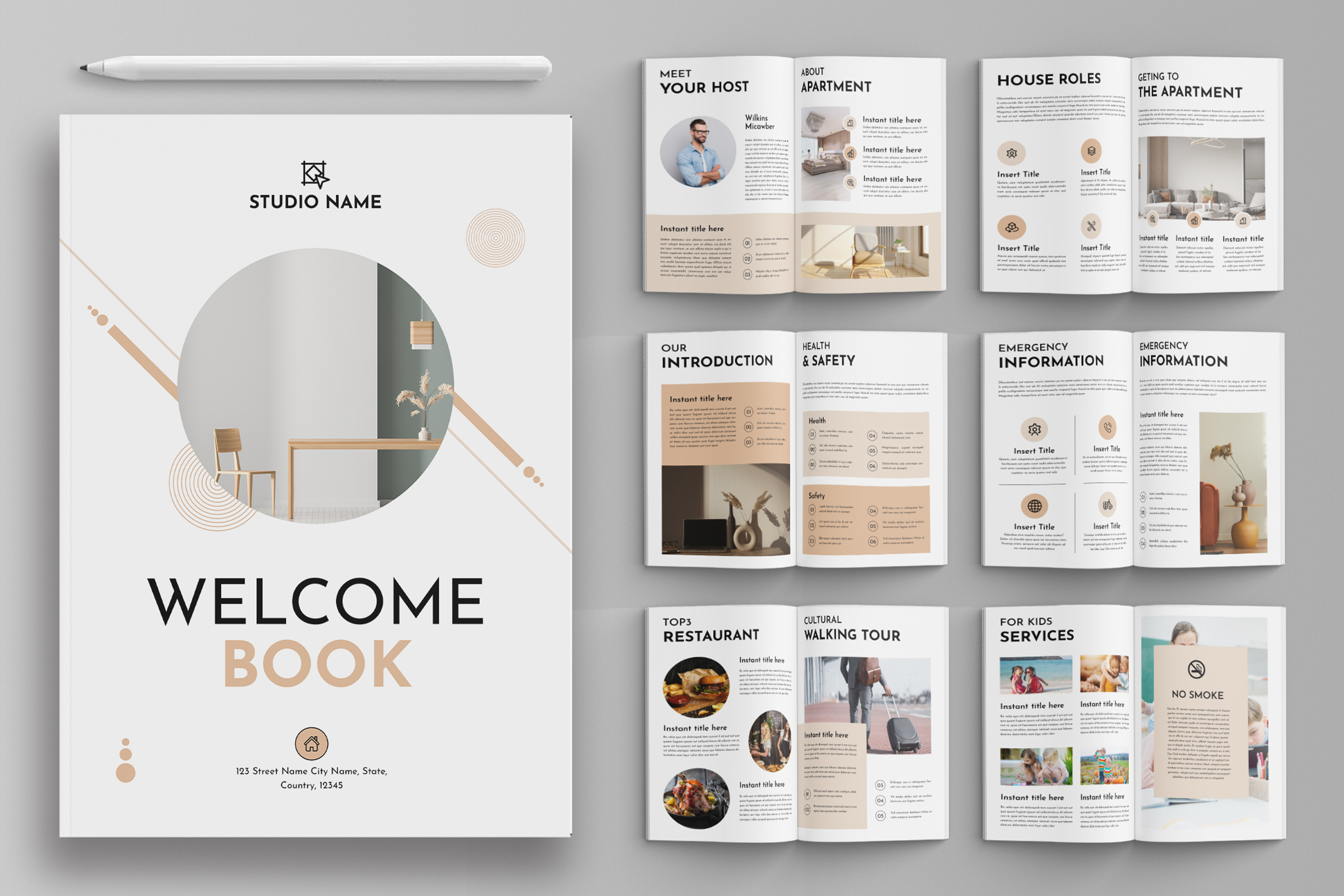 Welcome Book Layout Template | Creative Market