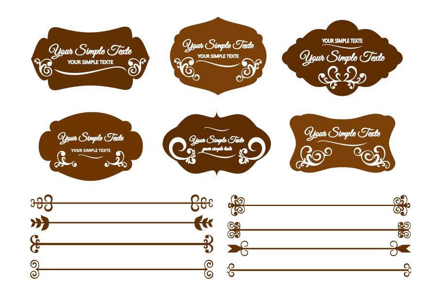 Frames, label, borders vector set., a Decorative Illustration by ...