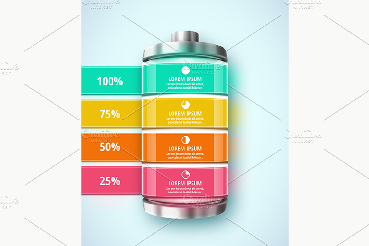 Battery Infographic, a Templates & Theme by Elymas