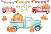Pumpkin truck clipart, an Illustration by Sunflower Day Love