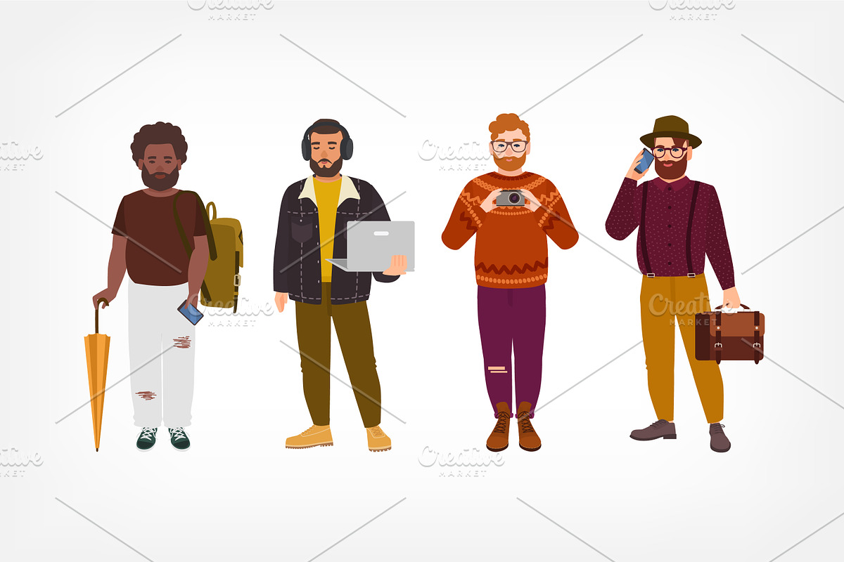 Fat man creation set or DIY kit, a Food Illustration by Good Studio