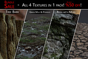 SALE! - 4 Textures in 1, a Textures & Material 3D Model by PurePolygons