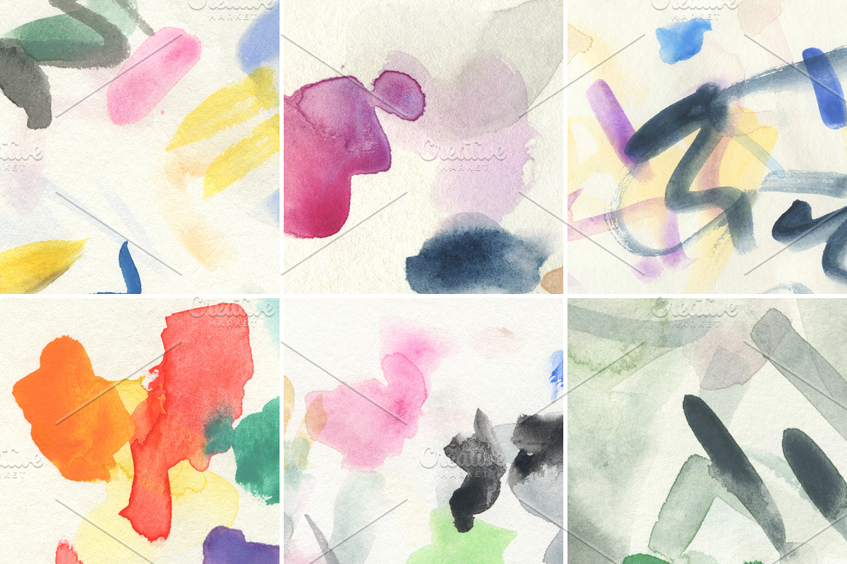 Colorful Watercolor Textures | Creative Market