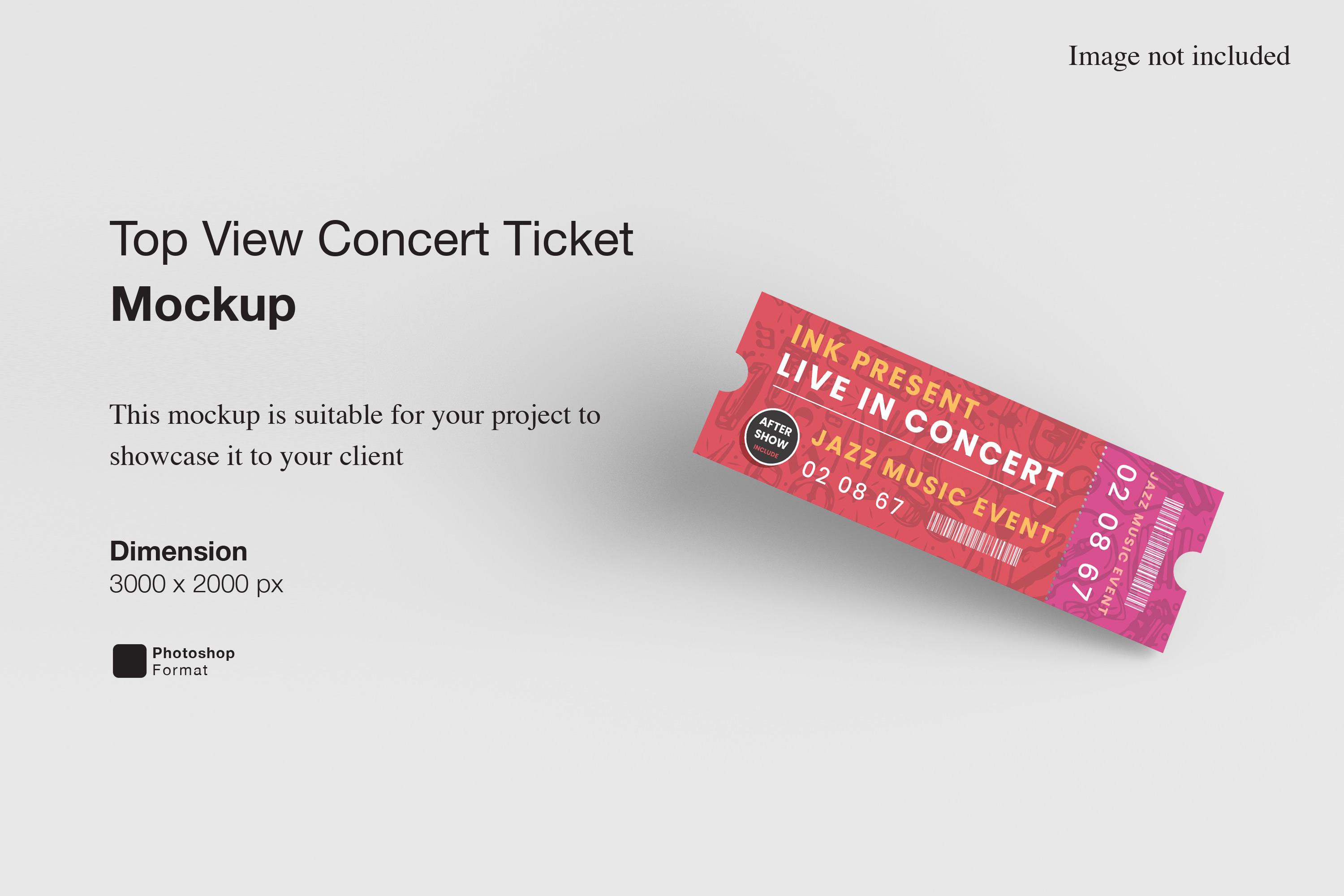 Top View Concert Ticket Mockup | Creative Market