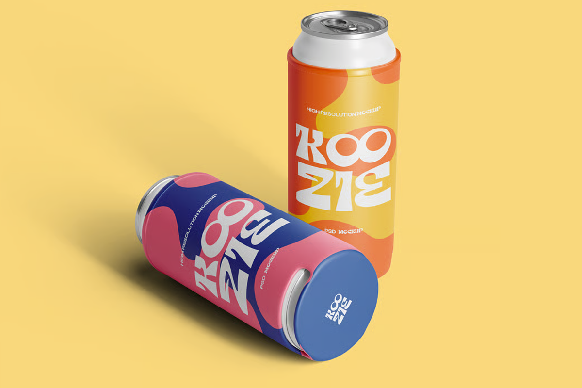 Can Koozie Mockup Set, a Cups & Container Mockup by graphicsauce