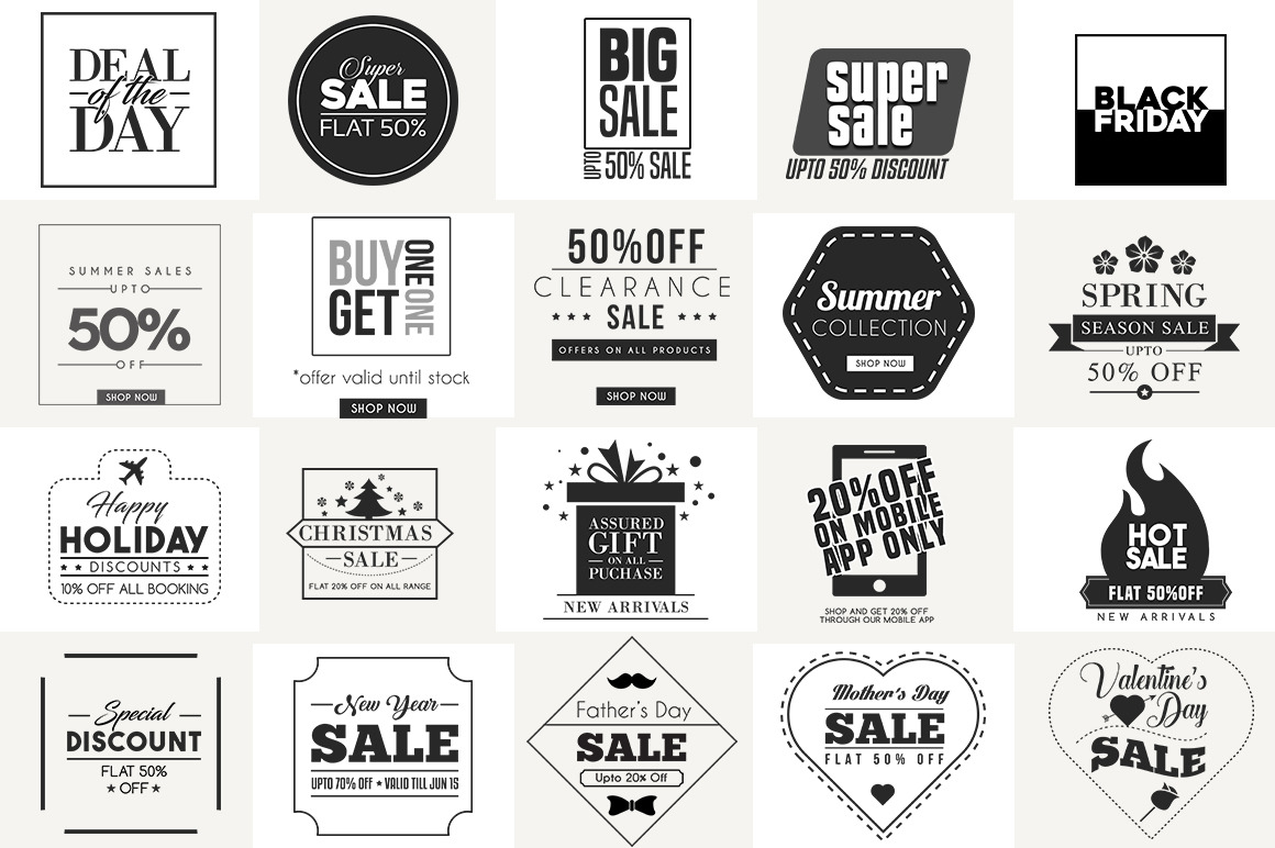 20 Web Sales Banners, a Templates & Theme by CAIRON CREATIVESTUDIO