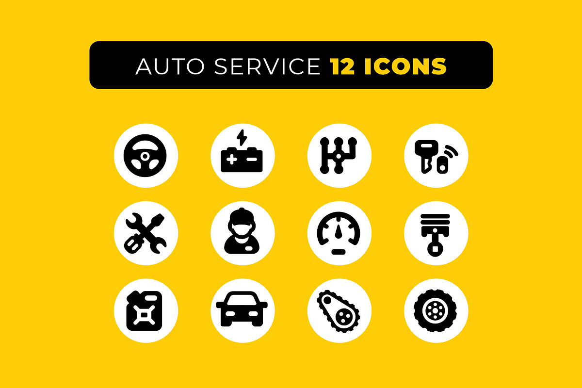 Auto Service Icons, an Icon by mikylangela