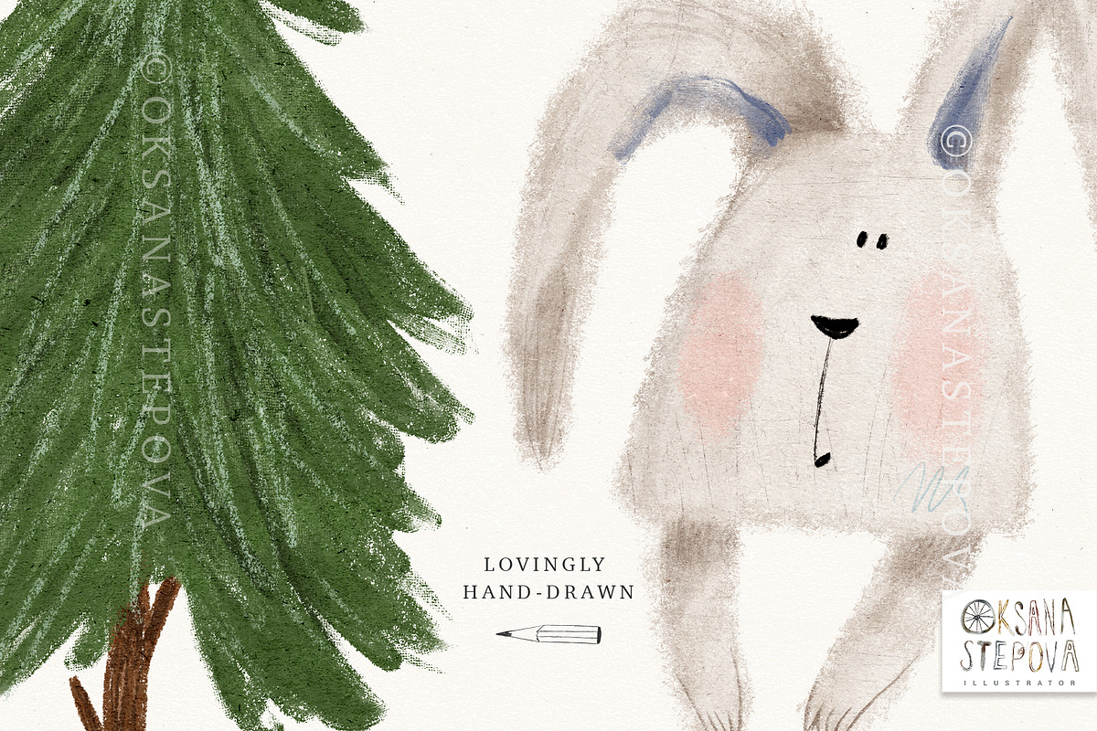 Forest Cafe Whimsical kids clipart