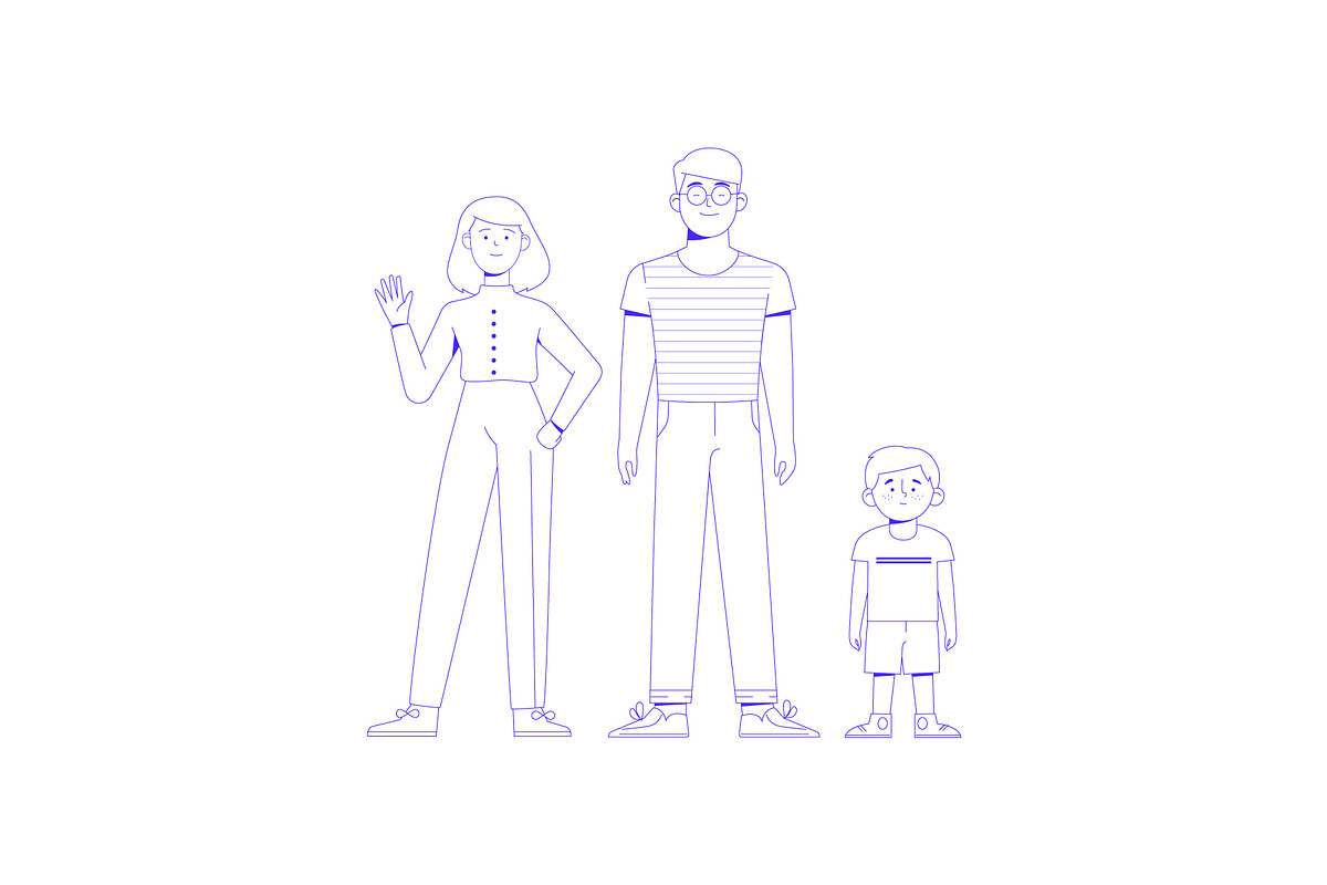 2d Family Character Pack | Creative Market
