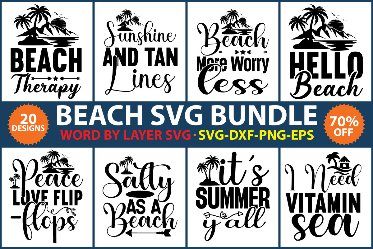 Beach quotes SVG Bundle, an Object Graphic by Dream-Line