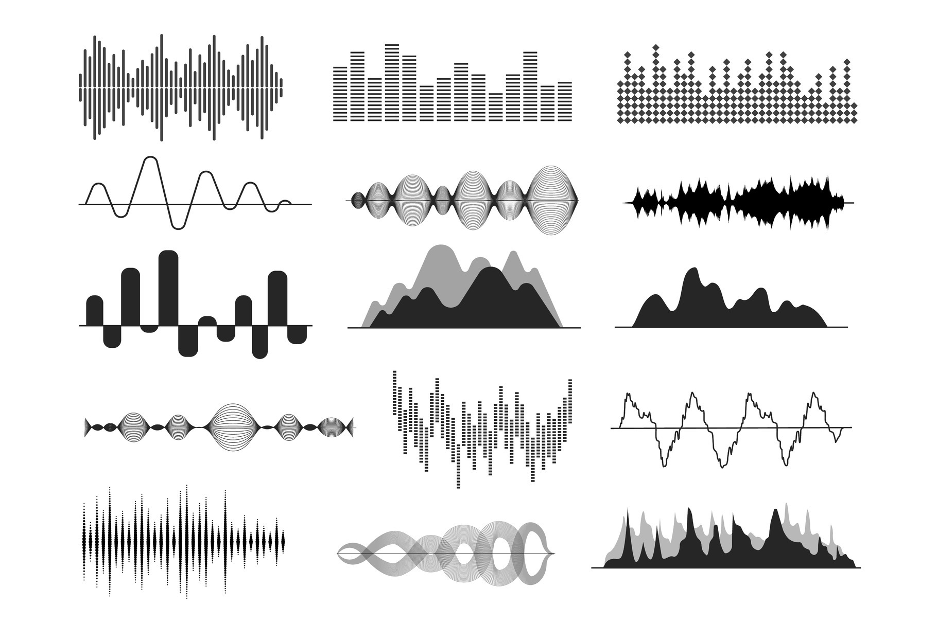 Sound waves. Music wave, audio, a Background Graphic by Valerie Bodnar ...