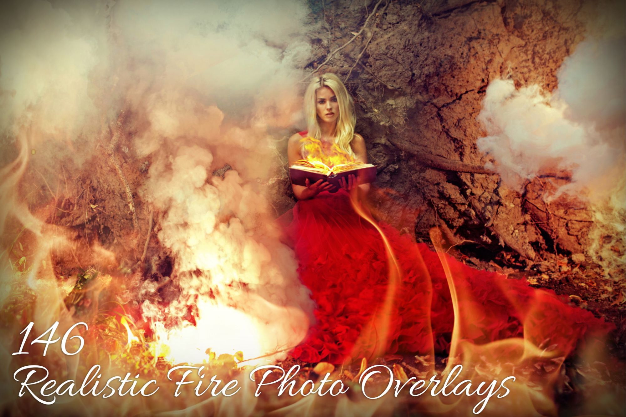 146 Realistic Fire Photo Overlays, a Preset Add-On by Eldamar Studio