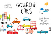 Gouache Cars, a Transportation Illustration by Annakniaz