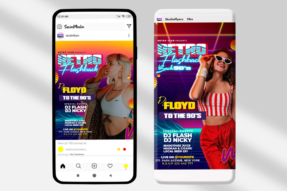 Retro Flashback Instagram (PSD)