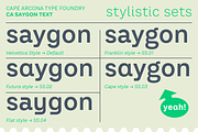 CA Saygon Text, a Sans Serif Font by Cape Arcona Type Foundry