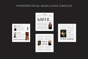 NEWSPAPER SOCIAL MEDIA CANVA PACK | Creative Market