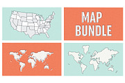 Map Bundle Vector, an Illustration by Skylars Art Supplies