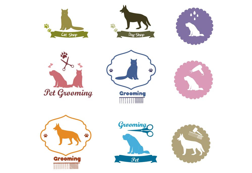 Pet grooming,dog grooming label, a Graphic by Svetlana Voloshina