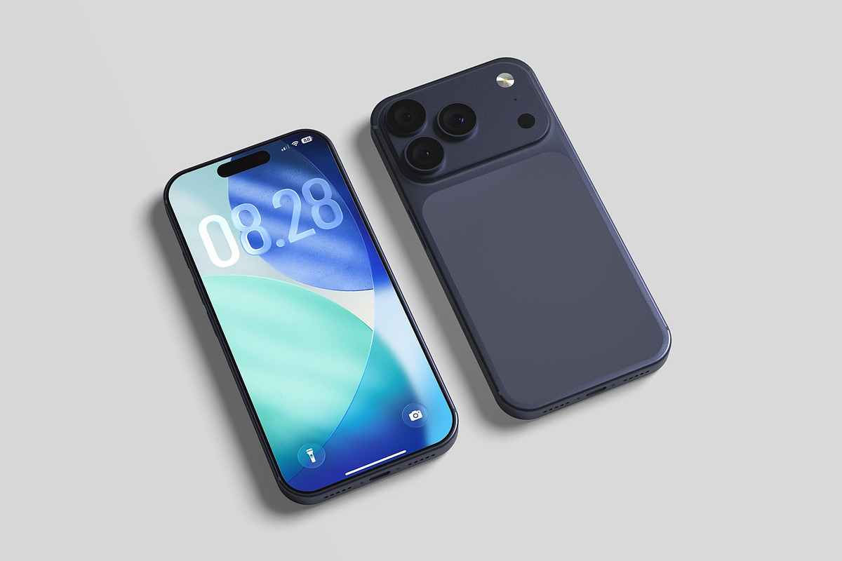 Premium iPhone 17 pro Mockup, an iPhone Mockup by seramoe