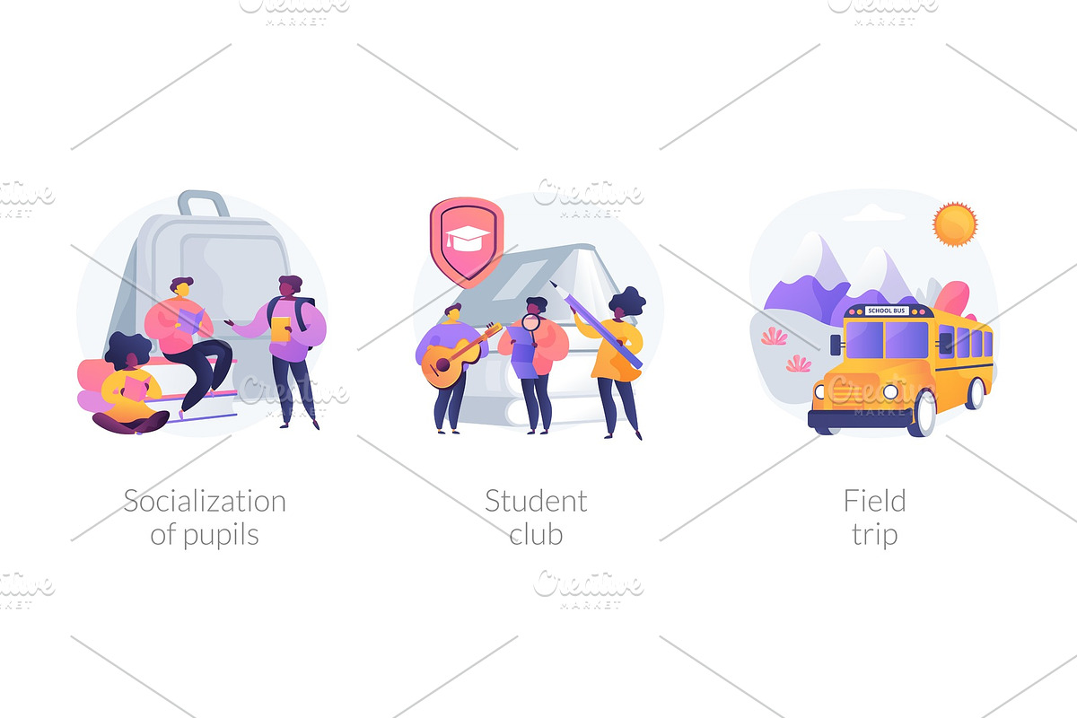 School environment abstract concept, an Education Illustration by ...