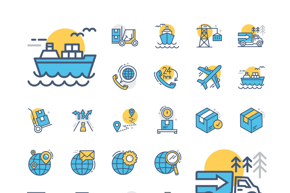 Logistics Management Symbols, an Icon by BomSymbols