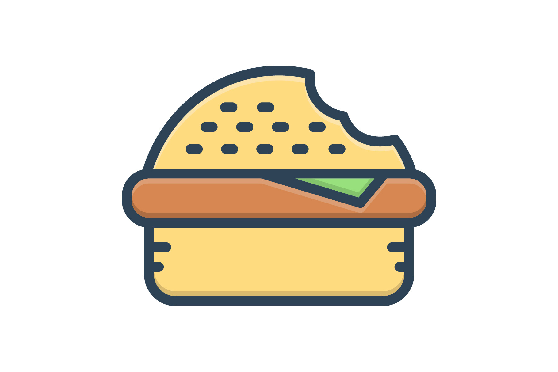 Bite burger icon, an Icon by Creative priyanka