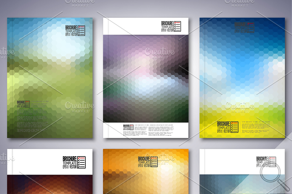 Hexagonal brochure or flyer patterns, a Pattern Graphic by VectorShop