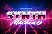 Synthwave Text Effect, a Layer Style Add-On by Design Squad
