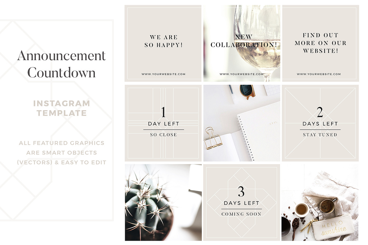 Countdown IG Posts and Stories, a Social Media Template by Youandigraphics