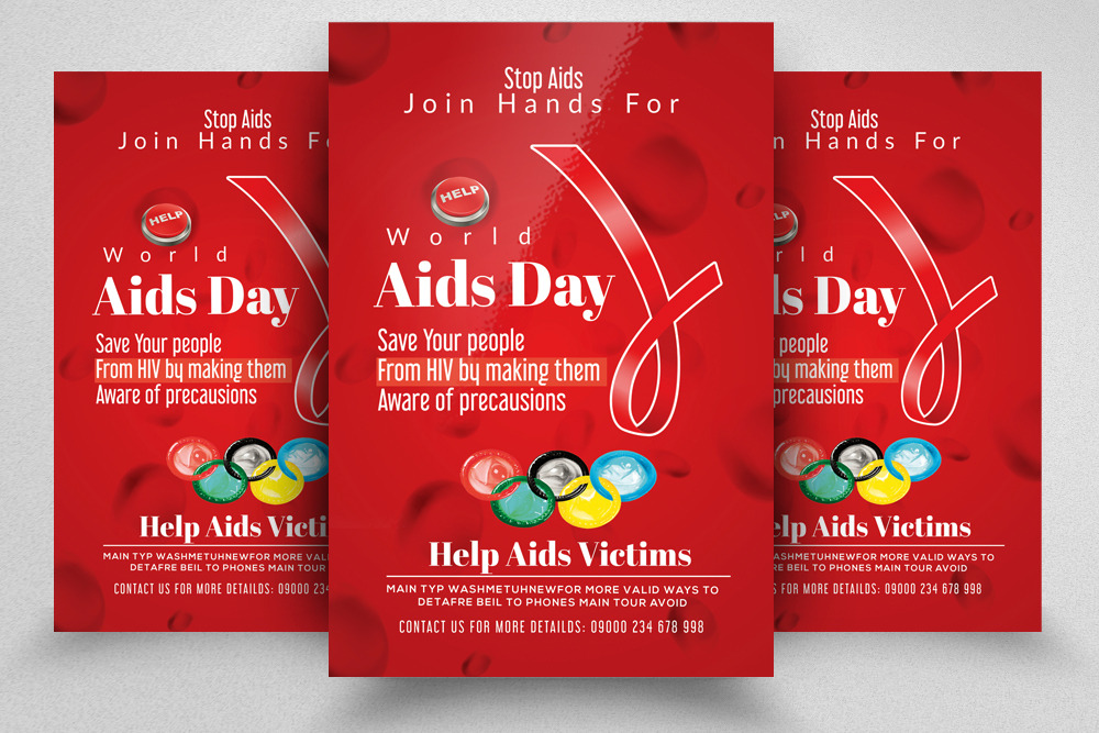 World Aids Day Awareness Flyer, a Flyer Template by Psd Templates