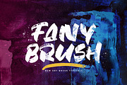 Fany Brush - Textured Brush Font, a Script Font by StringLabs