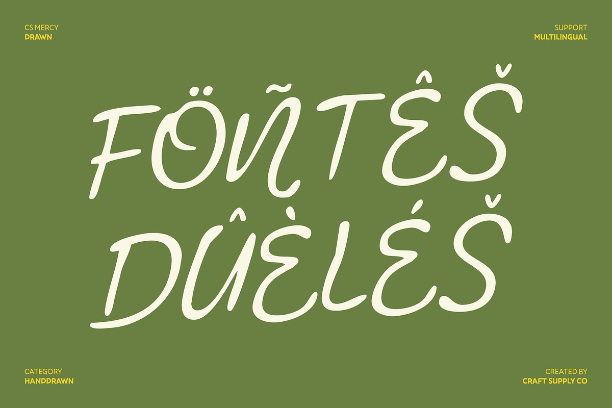 CS Mercy Drawn – Delicate Script Font