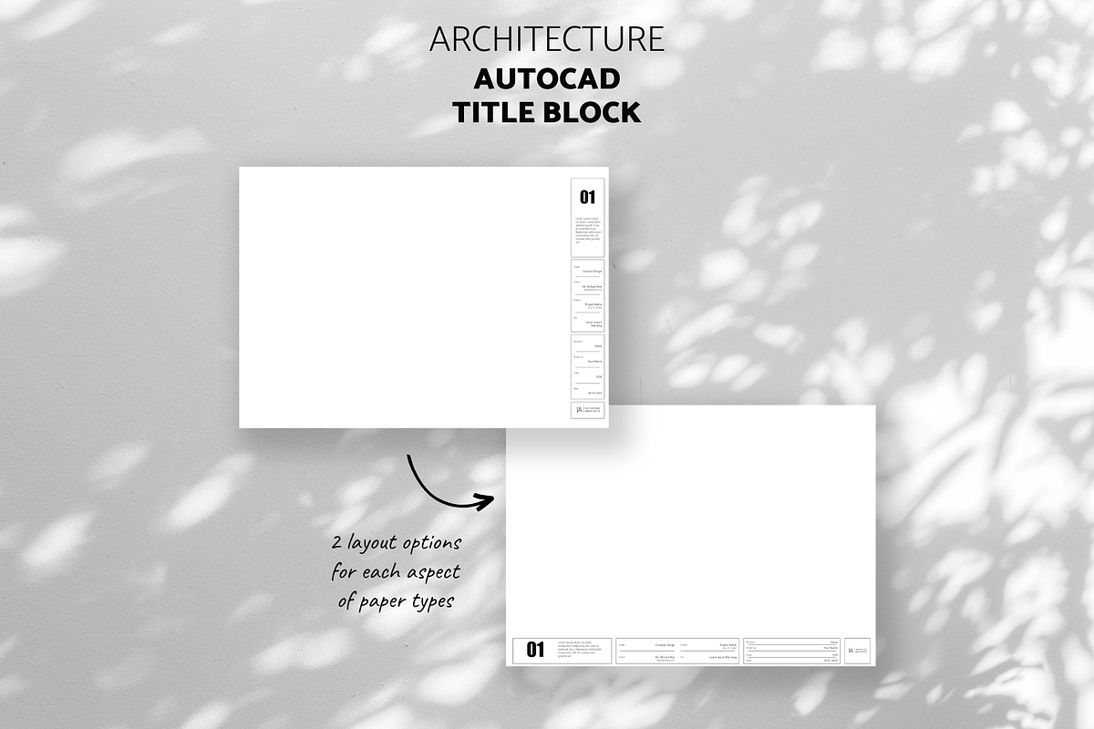 Architect Title Block Template, a Presentation Template by yesitisprintable