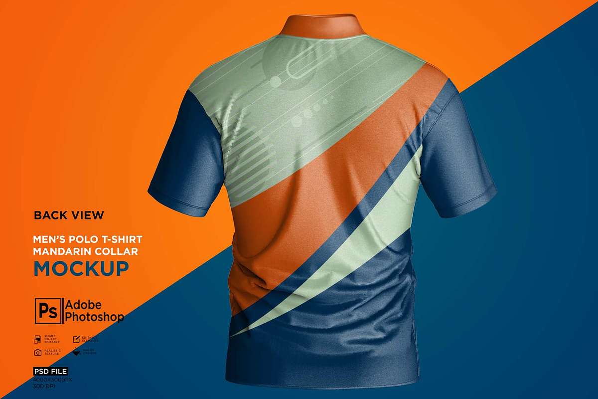 Polo T-Shirt Mandarin Collar