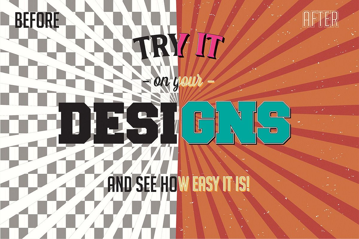 35 Vintage Graphic styles, a Layer Style Add-On by Top Textures
