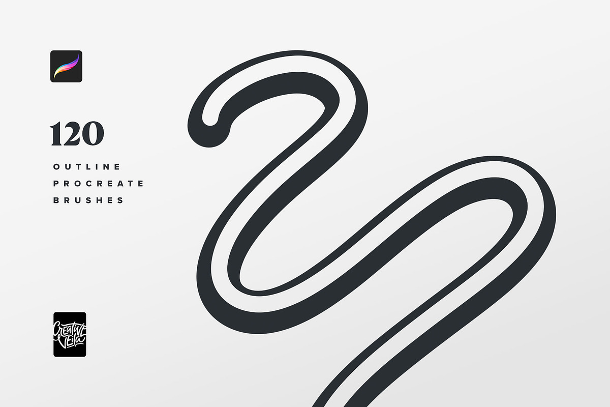 Outline Procreate Brushes A Brush Add On By Creative Veila