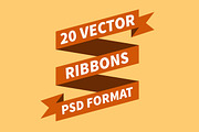 20 PSD Vector Ribbons, a Templates & Theme by Graphicsfuel | Creative ...