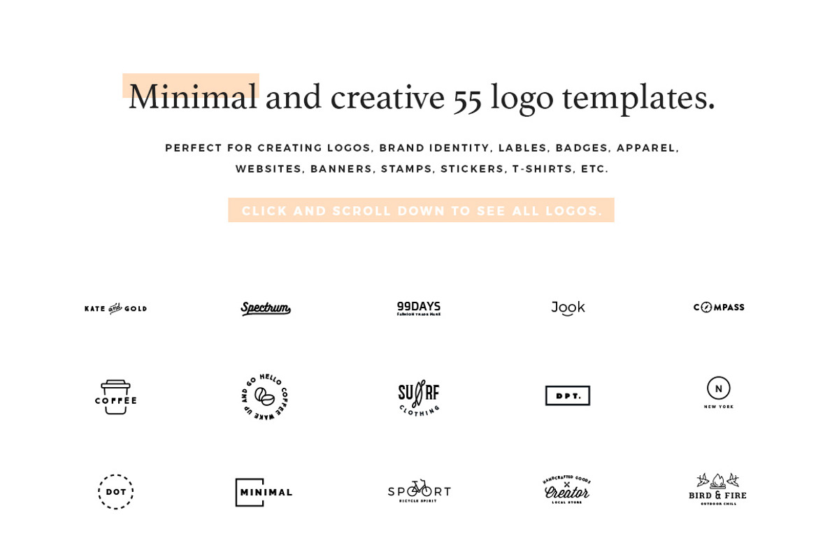 55 Logo Templates Bundle, a Branding & Logo Template by Foldo