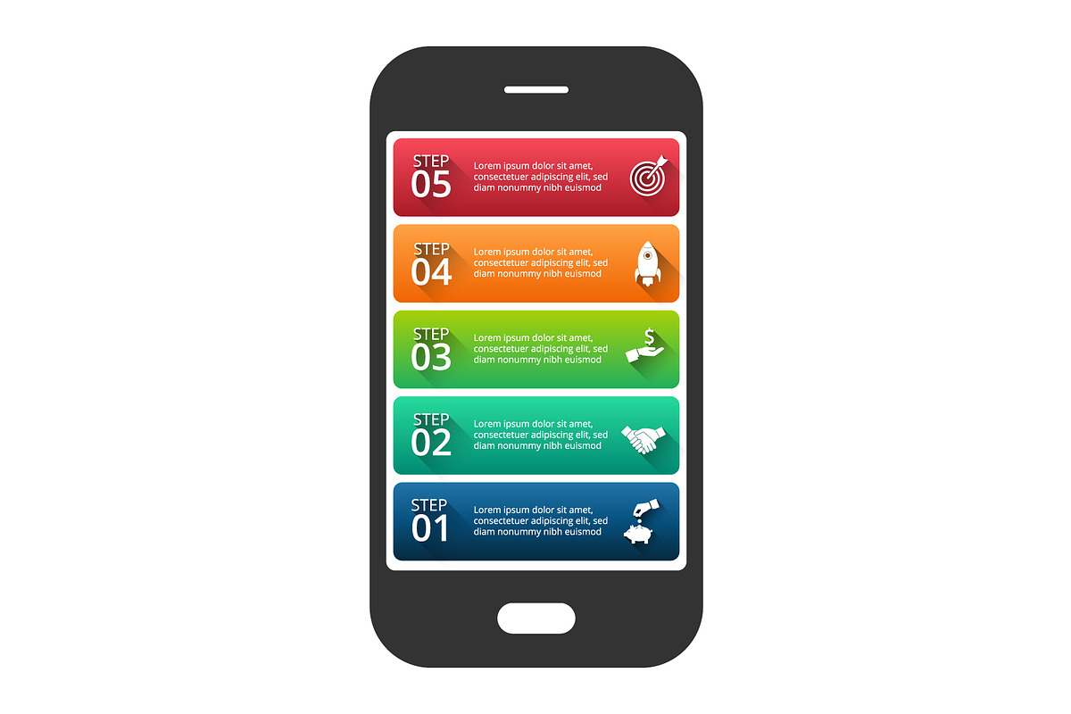 9 segmented objects for infographic, a Presentation Template by Abert