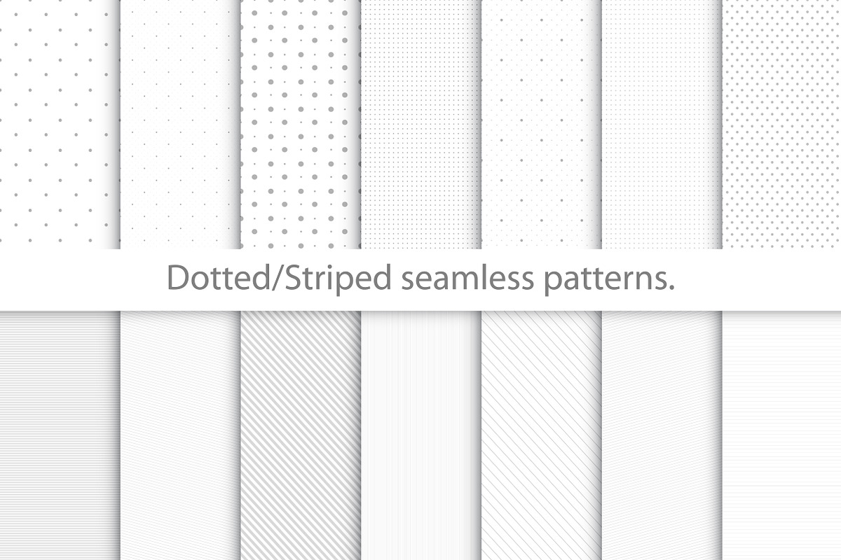 Dotted/striped seamless patterns., a Pattern Graphic by ExpressShop