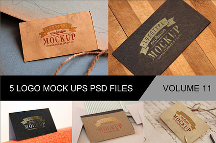Photo Realistic Mock-ups Set of 5V15, a Product Mockup by Vintage Font Lab