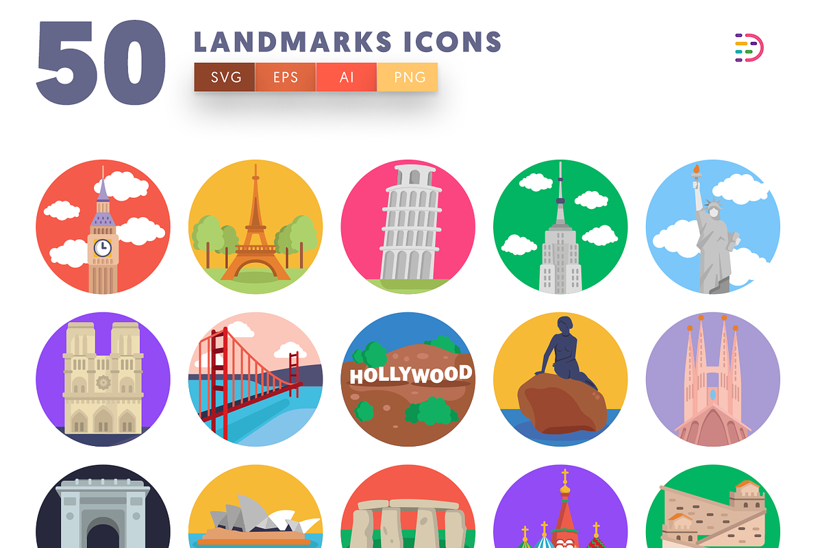 Landmarks Icons | Download SVG, PNG, EPS Icons